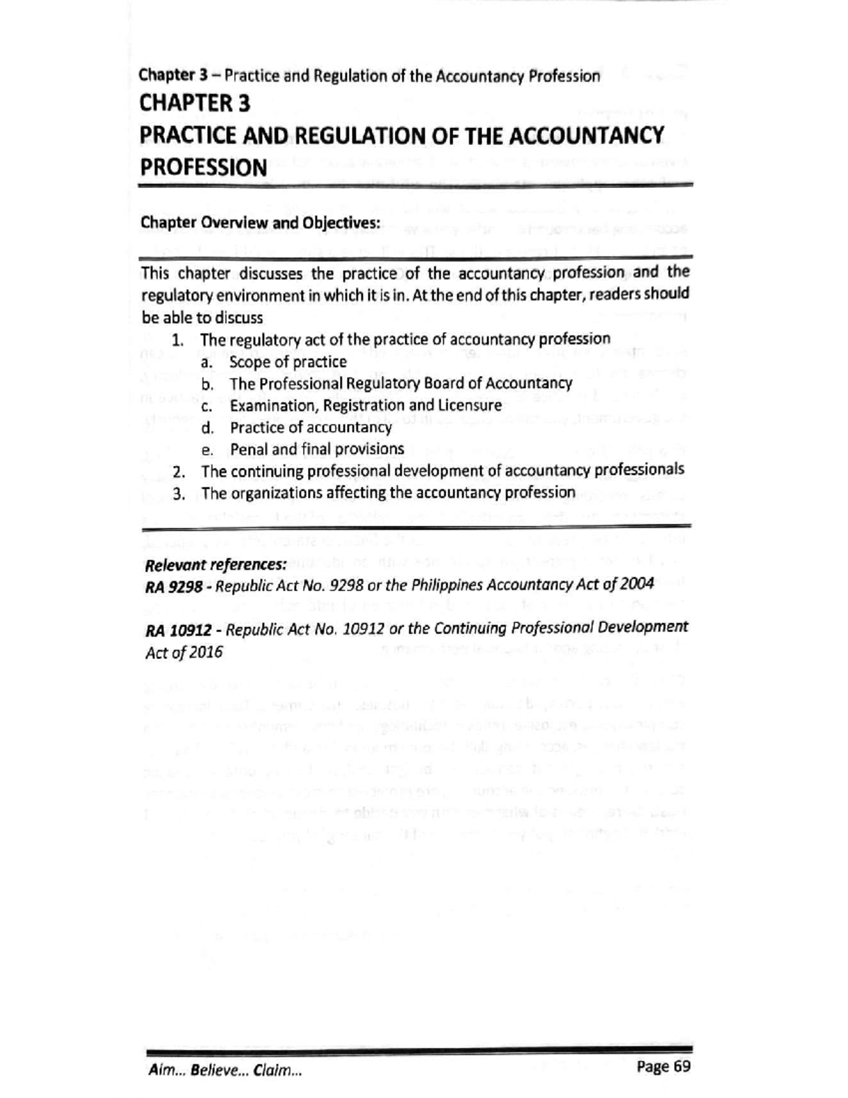 Chapter 3: Practice & Regulation of the Accountancy Profession (ACCT 101) - Studocu