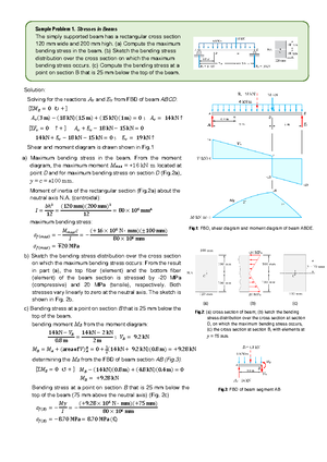 4. Shear AND Bending Moment IN Beams Sample Problem - Solution: The ...