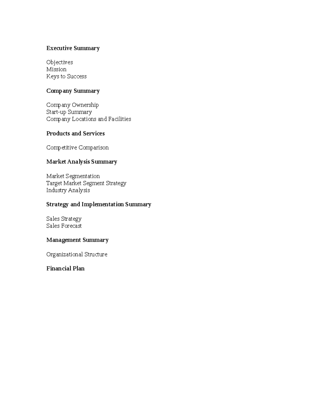 Event and Party Planning Business Plan - Executive Summary Objectives ...