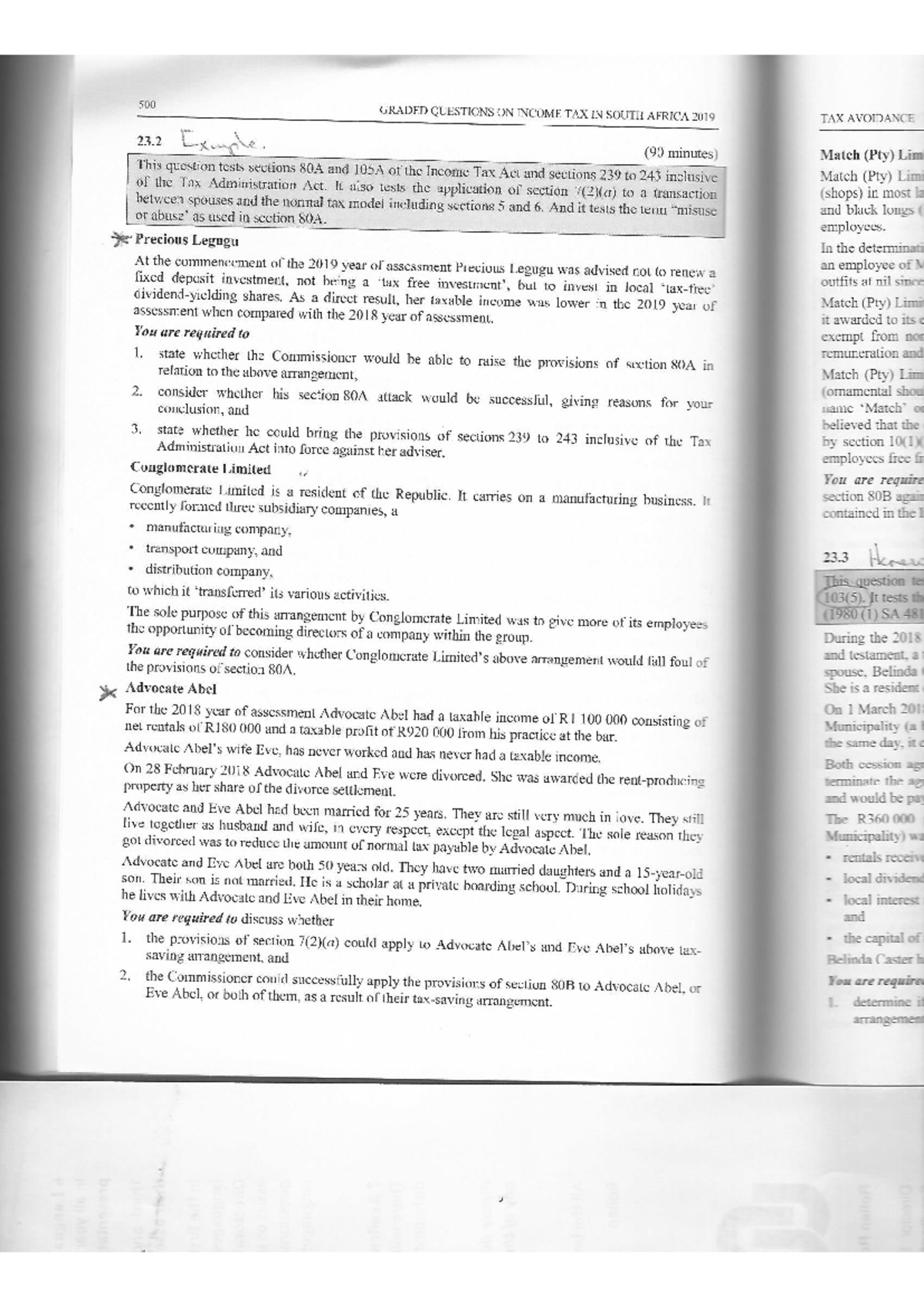 Graded Questions on Income Tax: S 80-80L - Precious & Adv Abel - Studocu