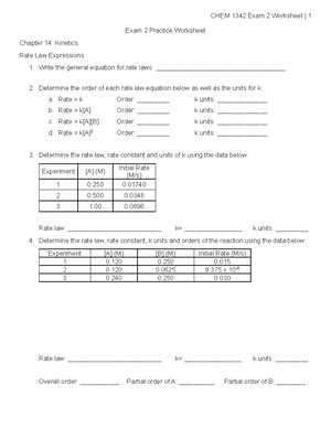 Comprehensive Guide to Chemical Kinetics (CHEM 101) - Comprehensive Guide to Chemical Kinetics ...