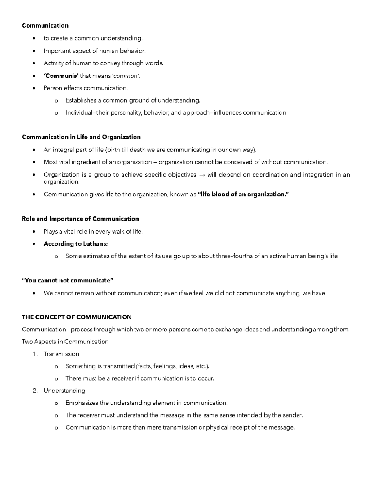 PCOM 101: Comprehensive Review on Communication Principles and Practices - Studocu