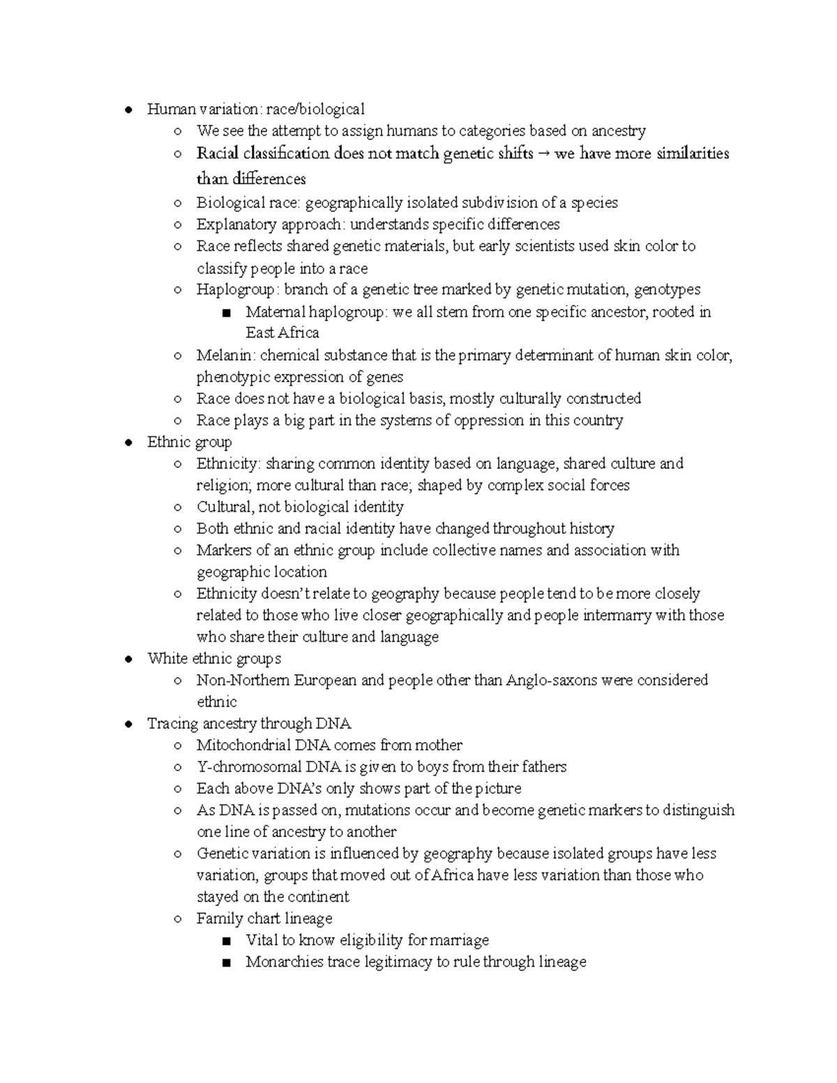 Human variation - Studocu