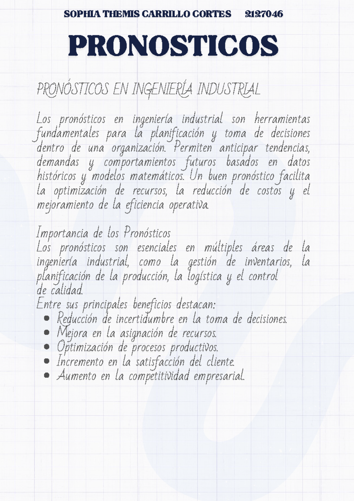 SOPHIA THEMIS CARRILLO - RESUMEN DE PRONÓSTICOS EN INGENIERÍA ...