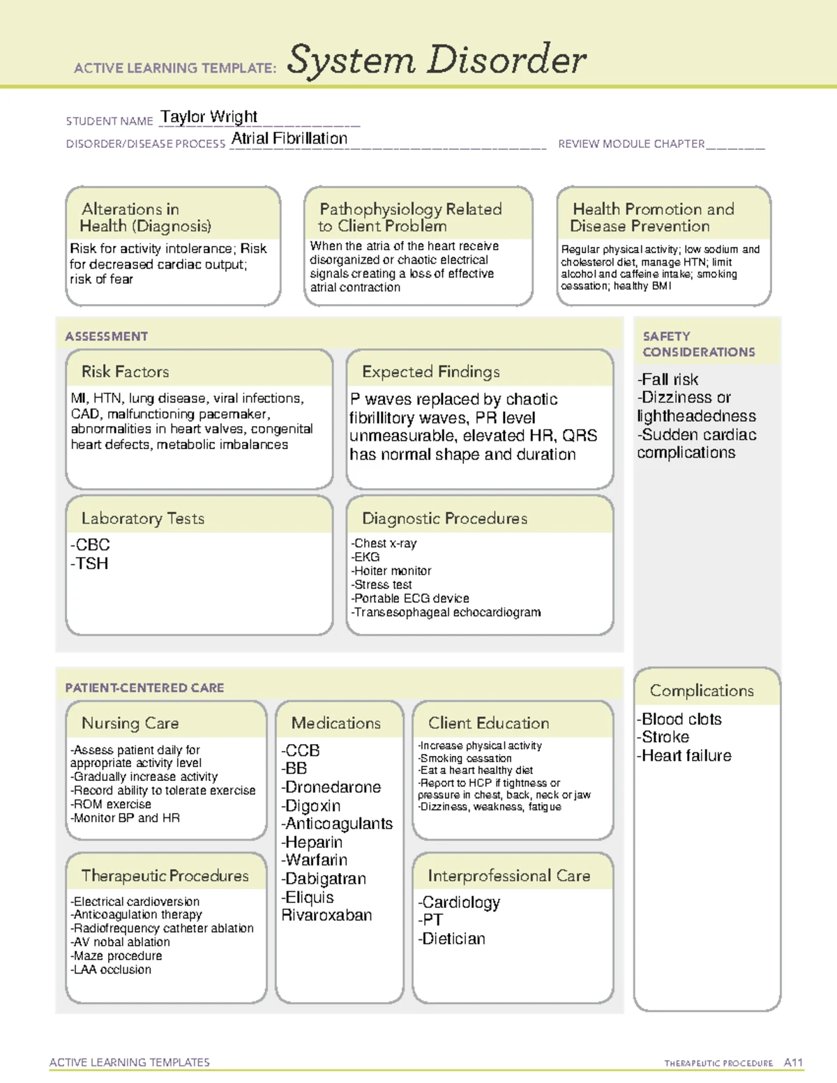 ATI - Cardiac Catheterization - ACTIVE LEARNING TEMPLATES THERAPEUTIC ...
