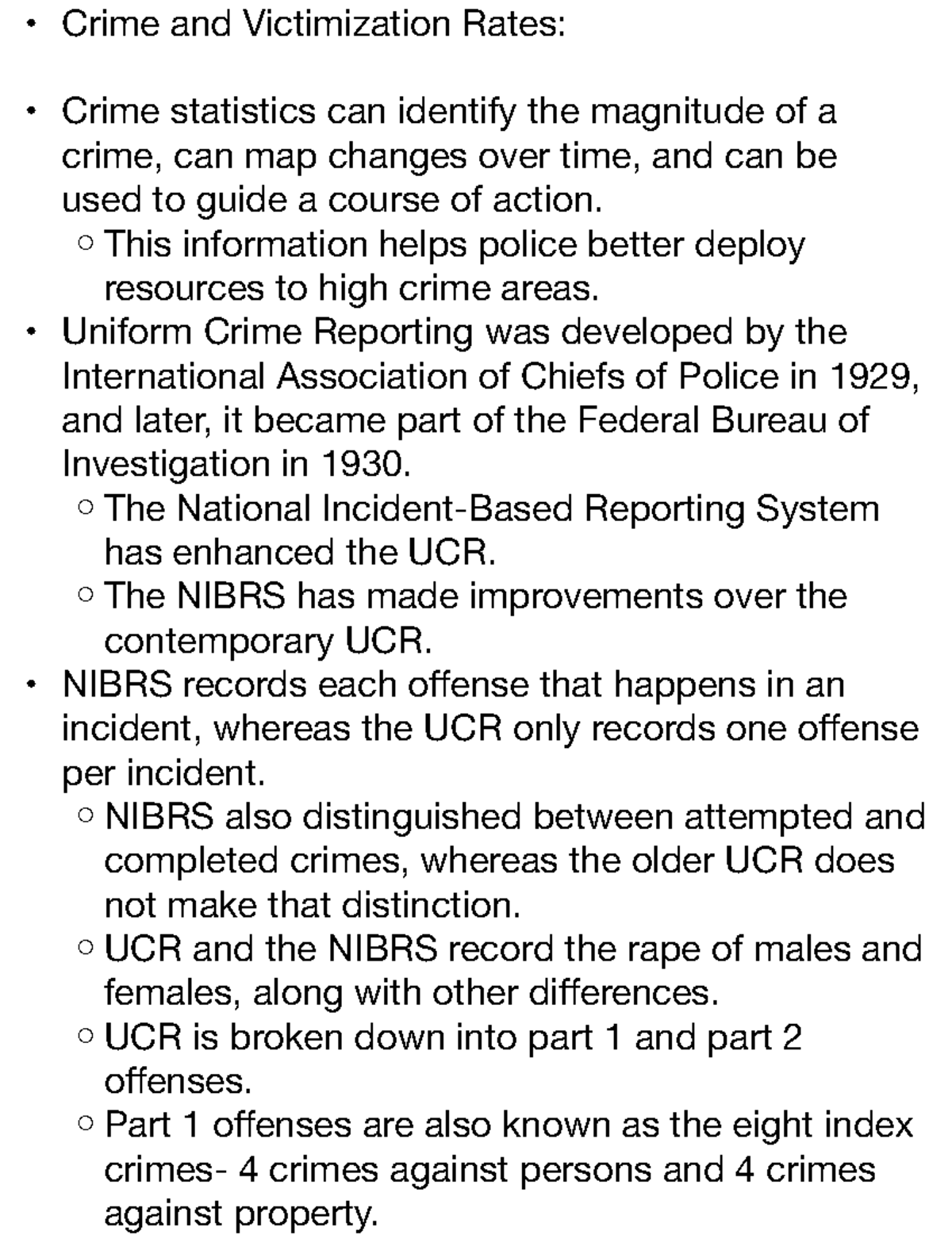 Crime and Victimization Insights: Stat. Notes - Jan 31, 2023 - Studocu