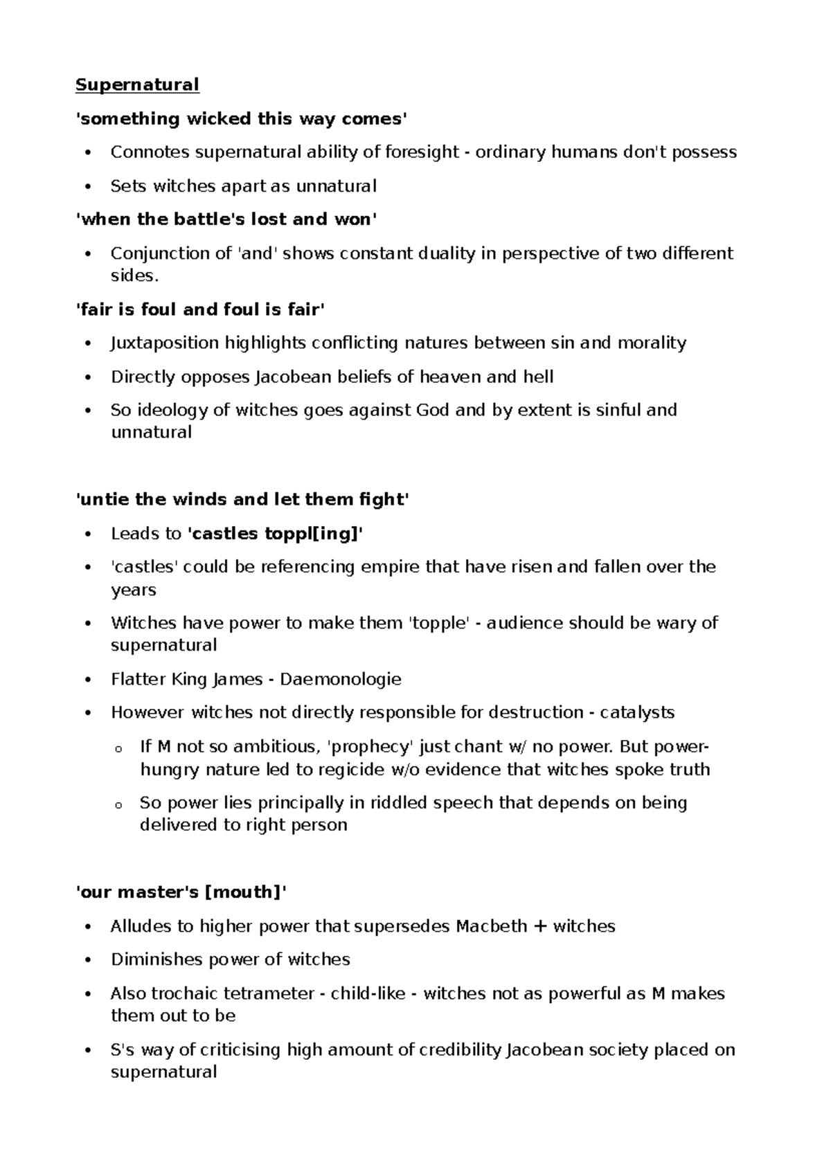 Macbeth Essay Plans: Exploring Gender, Guilt, and Supernatural Themes ...