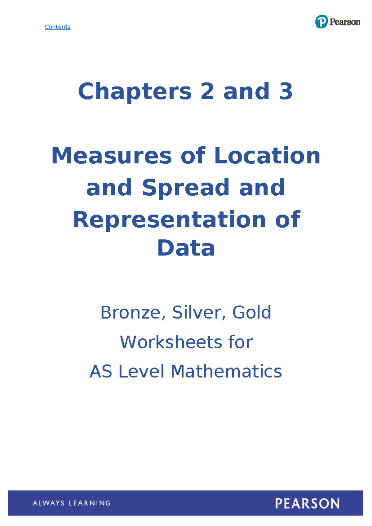 01b1 AS Statistics Chapter 02 & 03: Measures of Location & Data ...