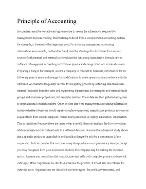 Ch01 - Student Book Solutions - CHAPTER 1 Accounting in Action ASSIGNMENT CLASSIFICATION TABLE ...