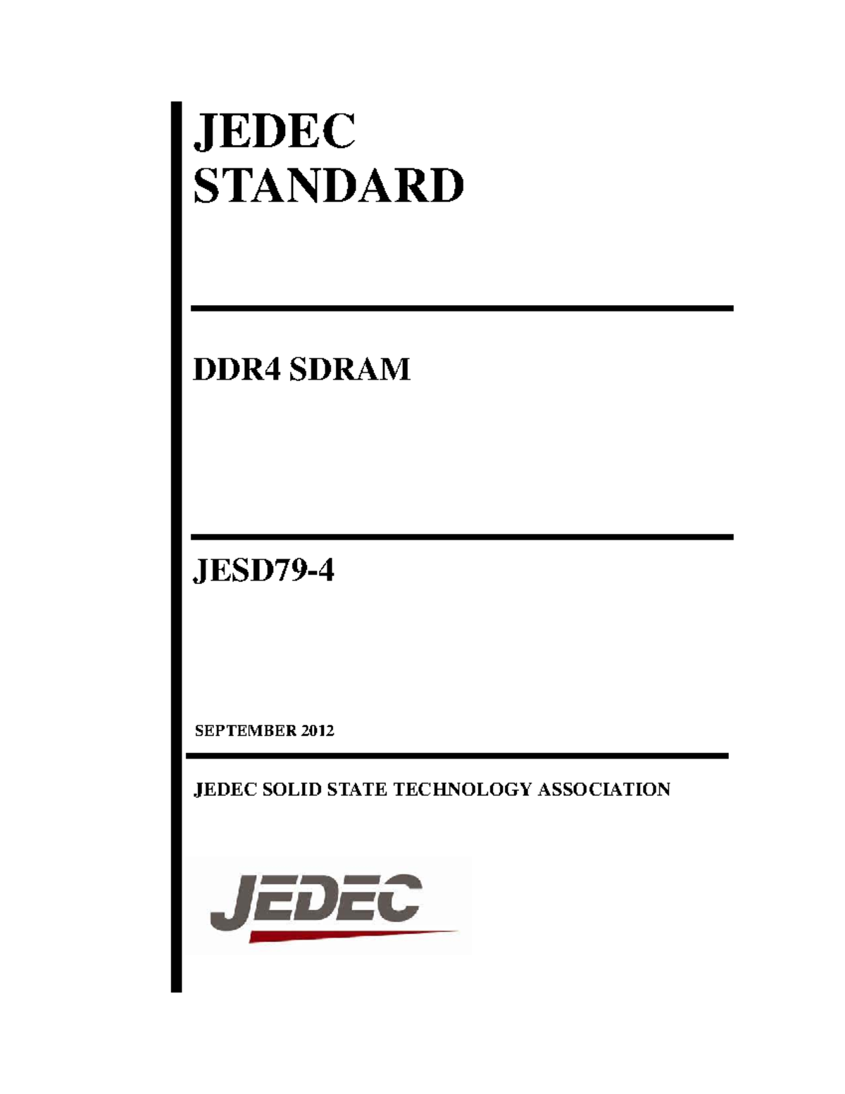 JEDEC Standard DDR4 SDRAM Overview and Specifications - Studocu
