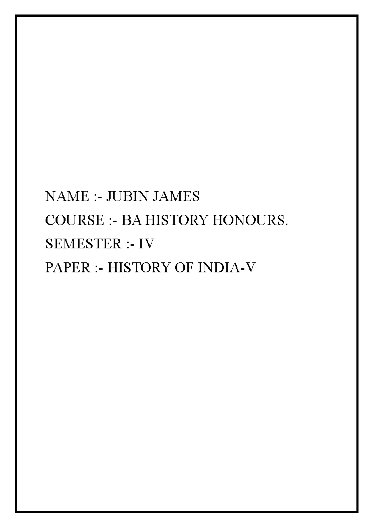 Mansabdhari jagirdhari system under mughals - NAME :- JUBIN JAMES ...