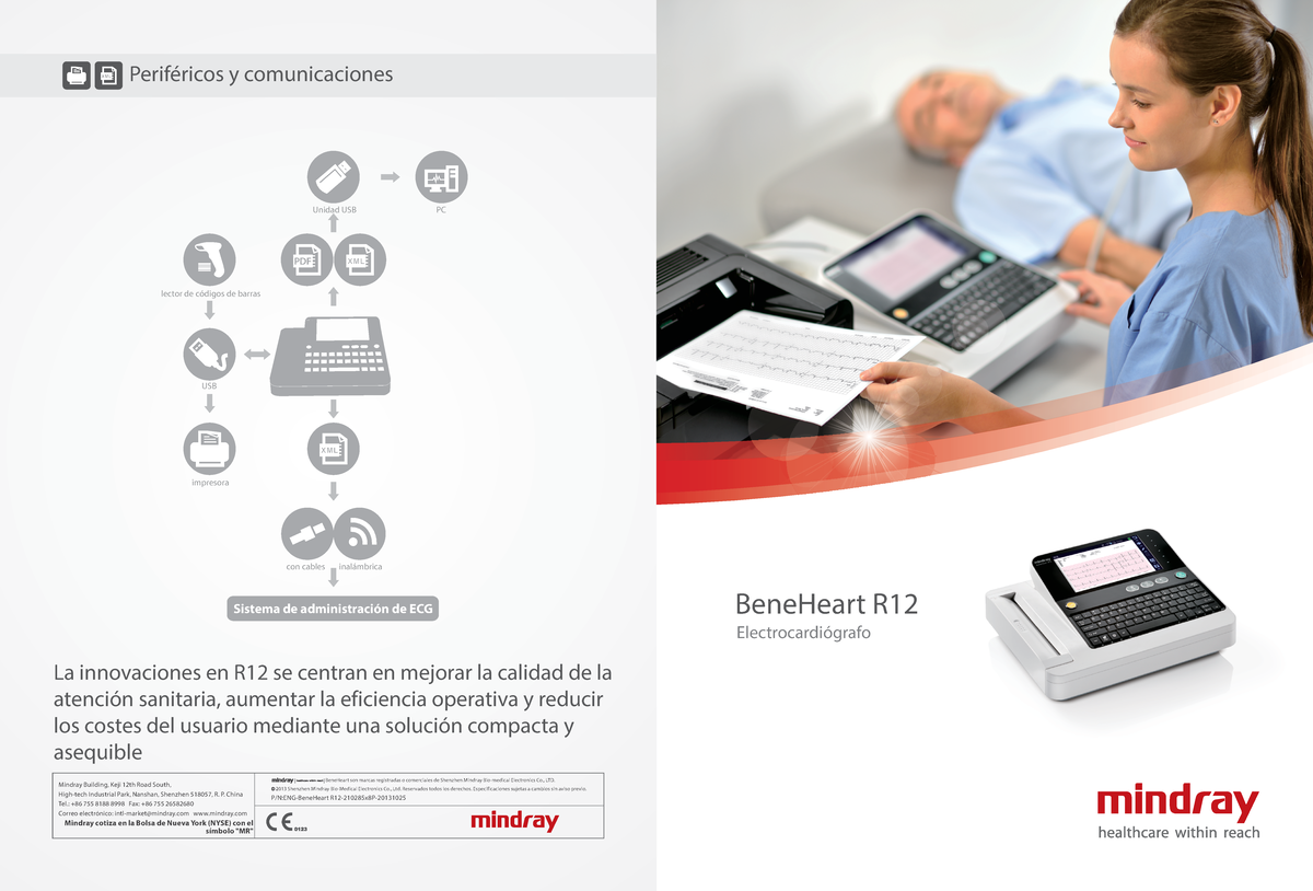 Electrocardiografo-Bene Heart-R12 ES - Mindray Building, Keji 12th Road ...
