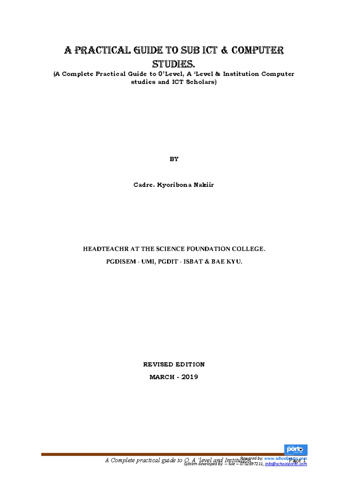 S.3 ICT 2023 Final Exam Paper: Theory & Practice Topics - Studocu