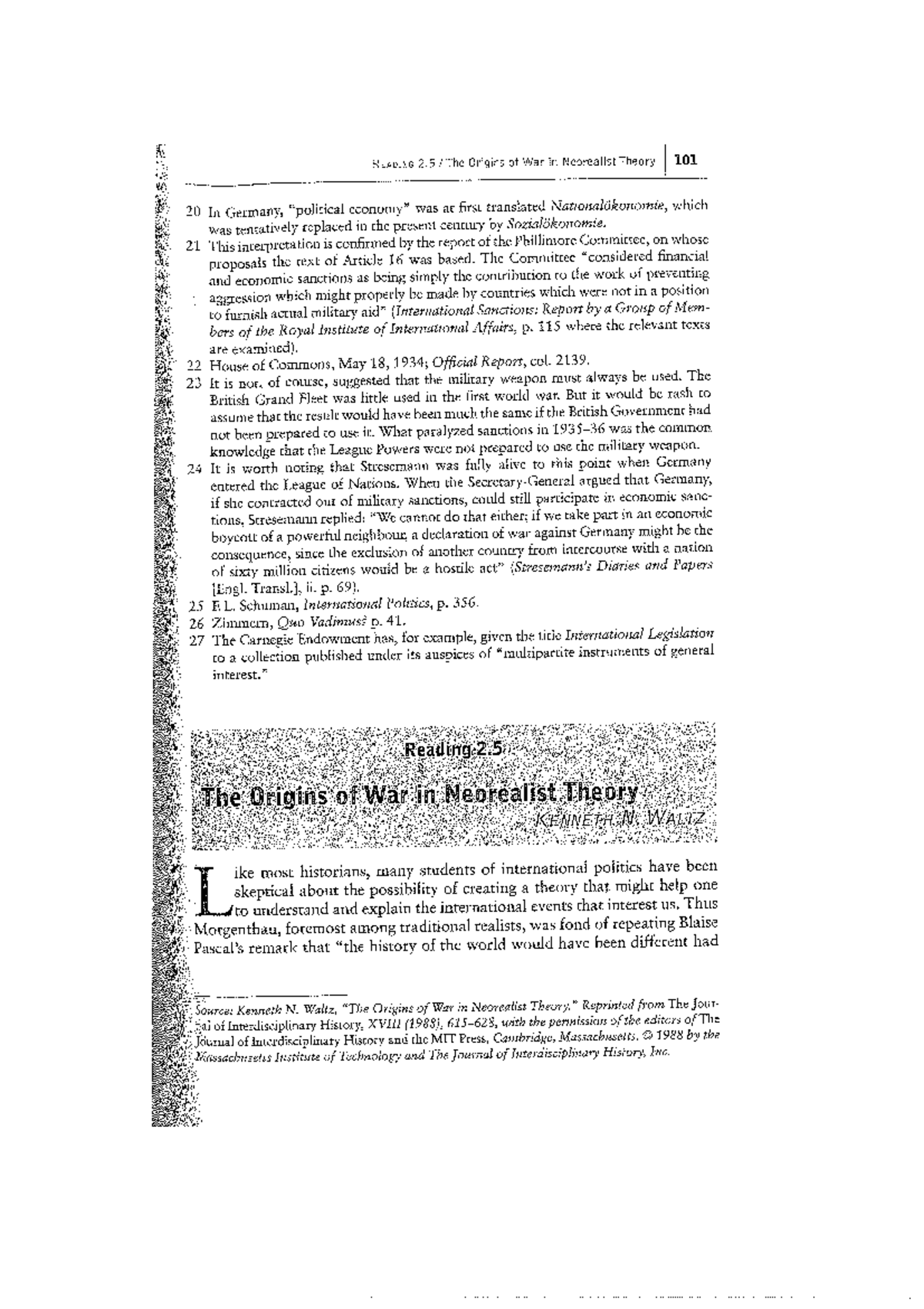 Comprehensive Study Notes for POL101 - Neorealist Theory Analysis - Studocu