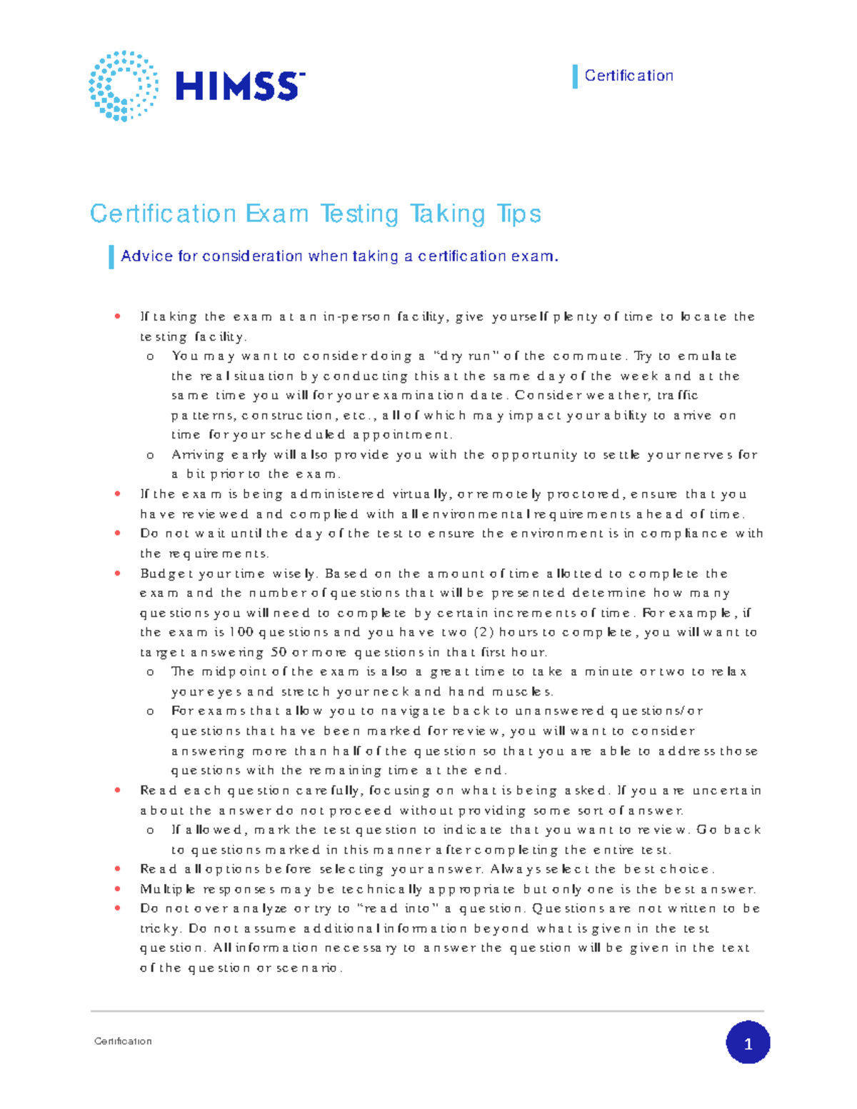Certification Exam Tips: Strategies for Success in Testing - Studocu