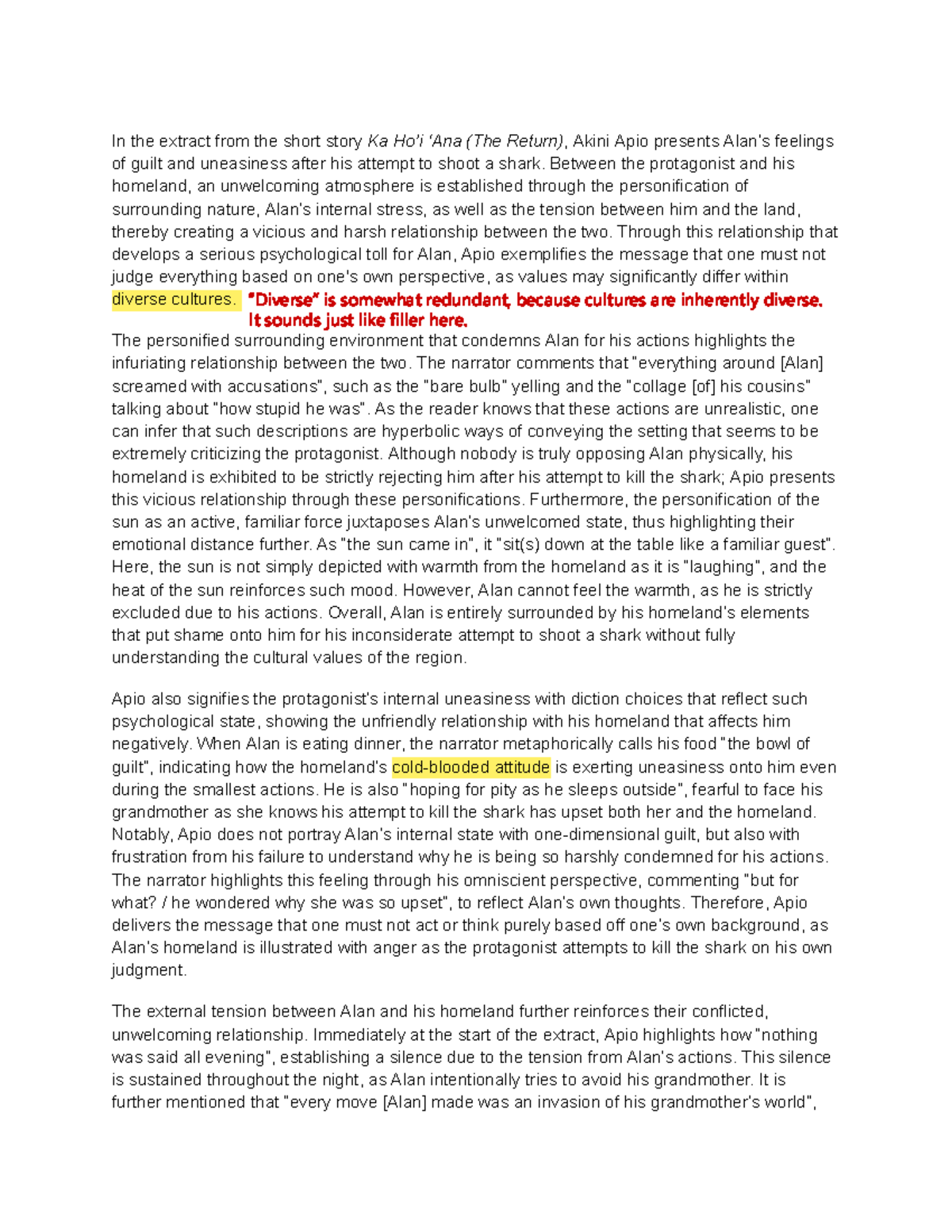 Analysis of Guilt and Cultural Conflict in Apio's "Ka" (2024N-2) - Studocu