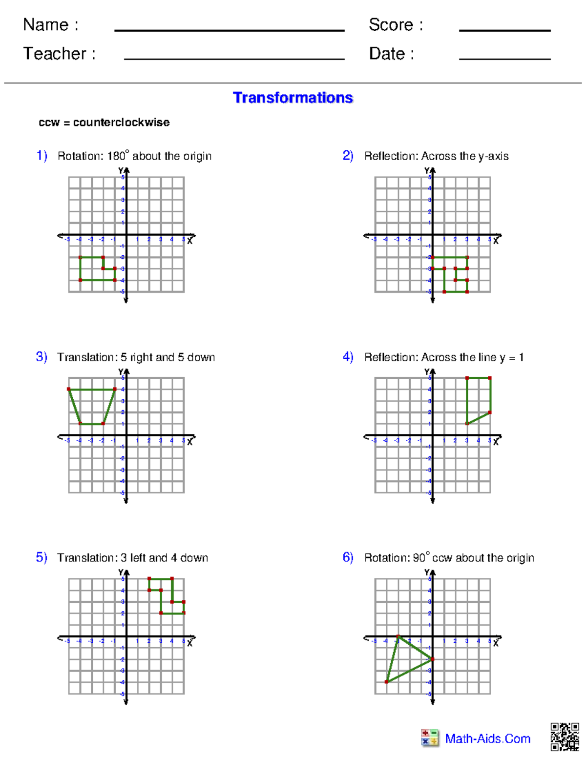 Transformations in Geometry: Rotations, Reflections, and Translations ...
