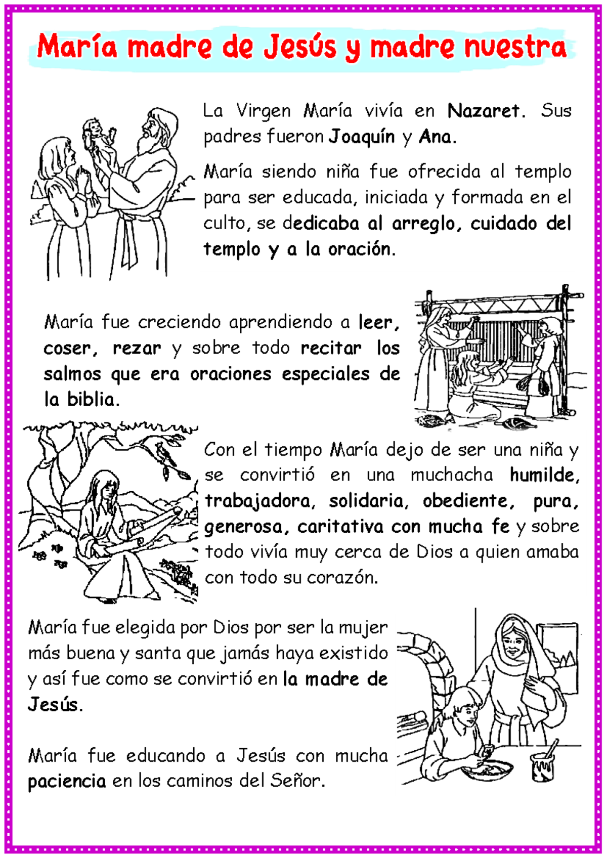 María: Madre de Jesús y Nuestra, 2° Grado - Maestra Janet - Studocu