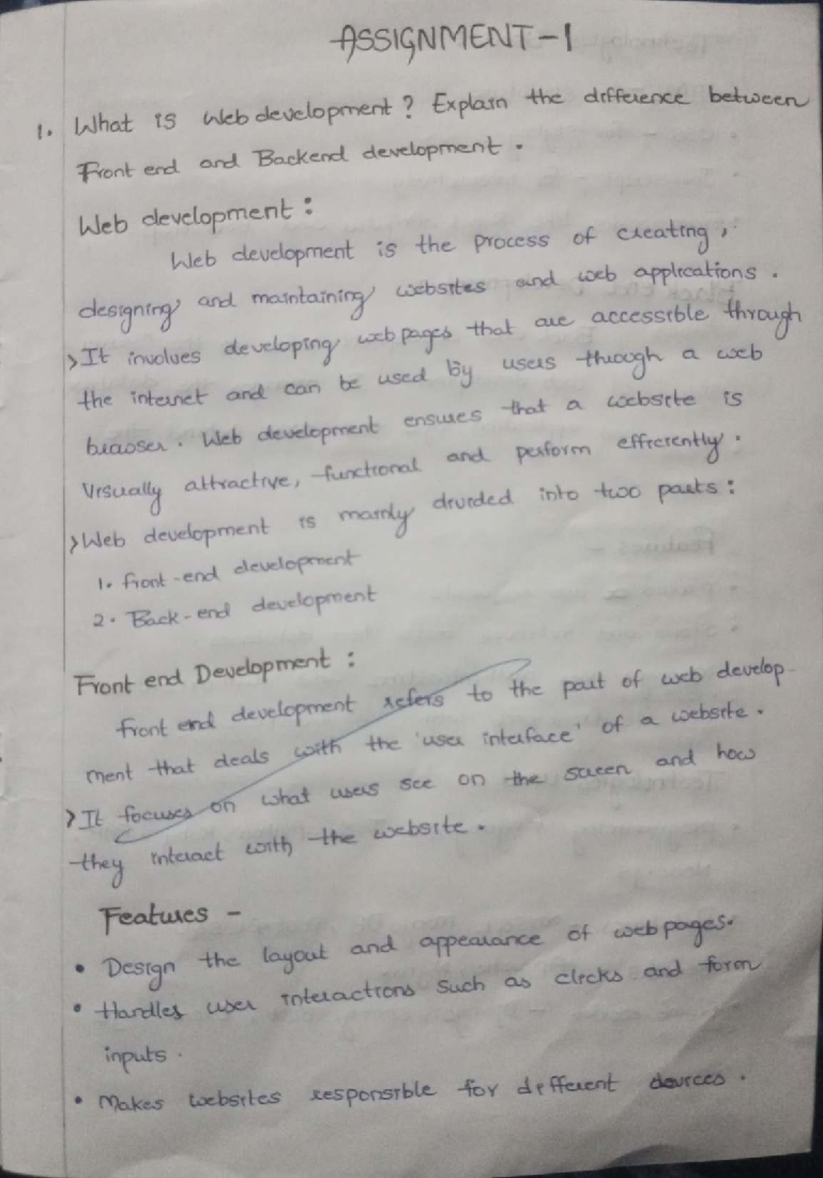FSD Assignment: Understanding Web Development & Git Basics - Studocu