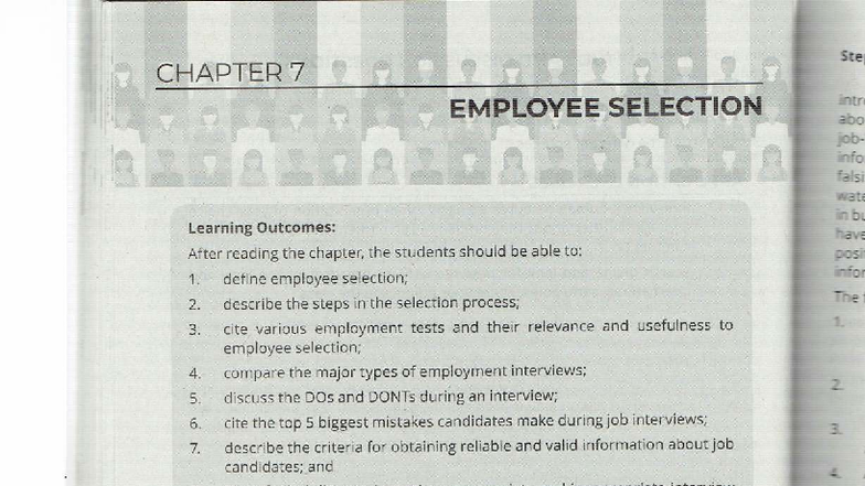 Chapter 7: Employee Selection Strategies and Best Practices (HRM 101 ...