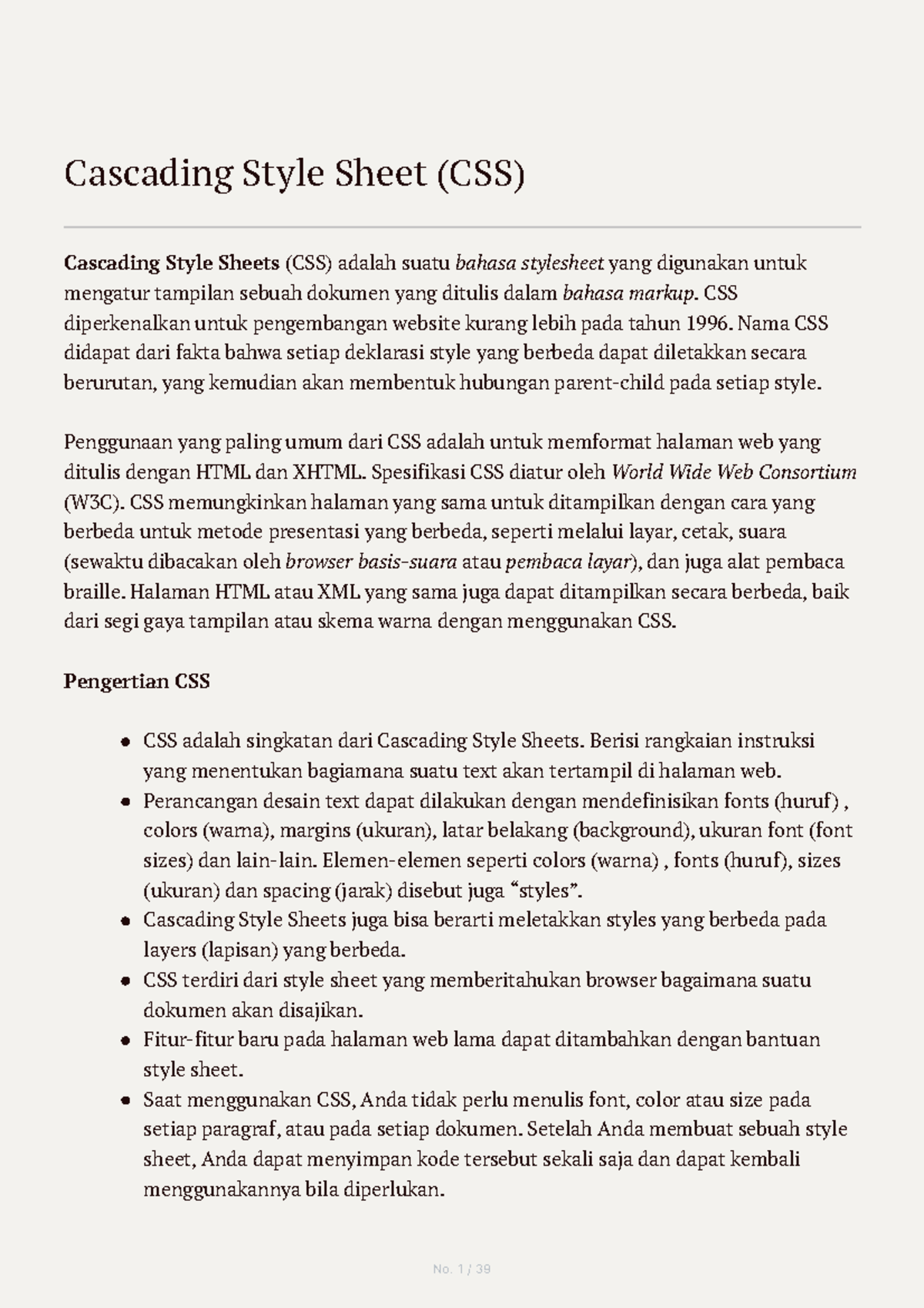 Web Pertemuan 2 - sale - Cascading Style Sheet (CSS) Cascading Style ...