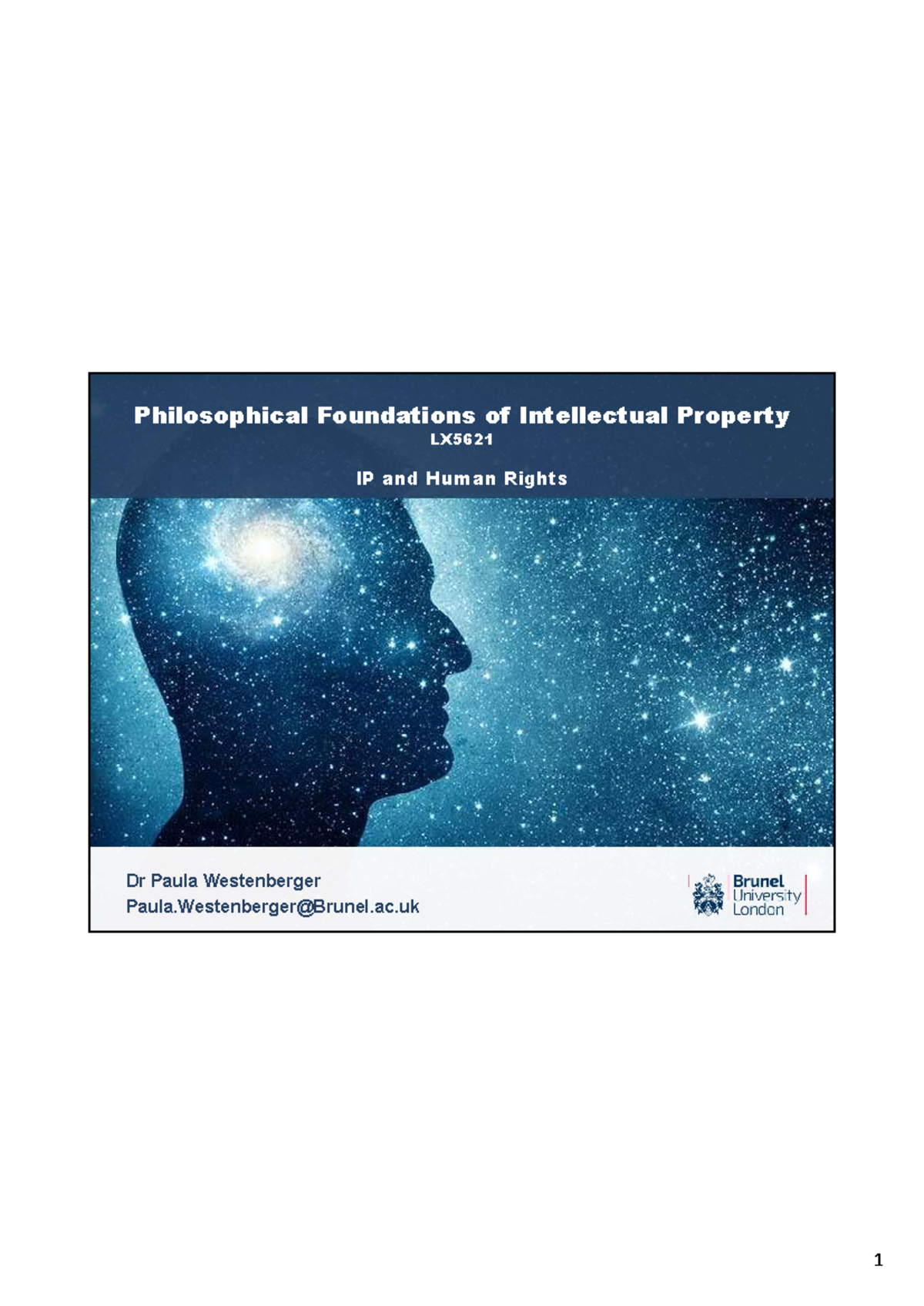 3. Philosophical foundations of IP - IP and human rights - Dr Paula ...