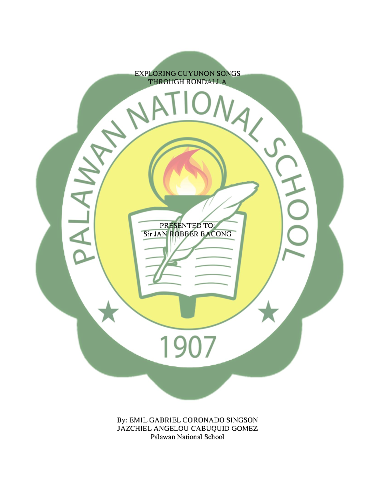 Exploring Cuyunon Music: A Rondalla Compilation Study - Studocu