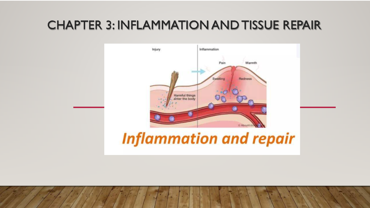 CHAPTER 3: INFLAMMATION AND TISSUE REPAIR OVERVIEW - Studocu