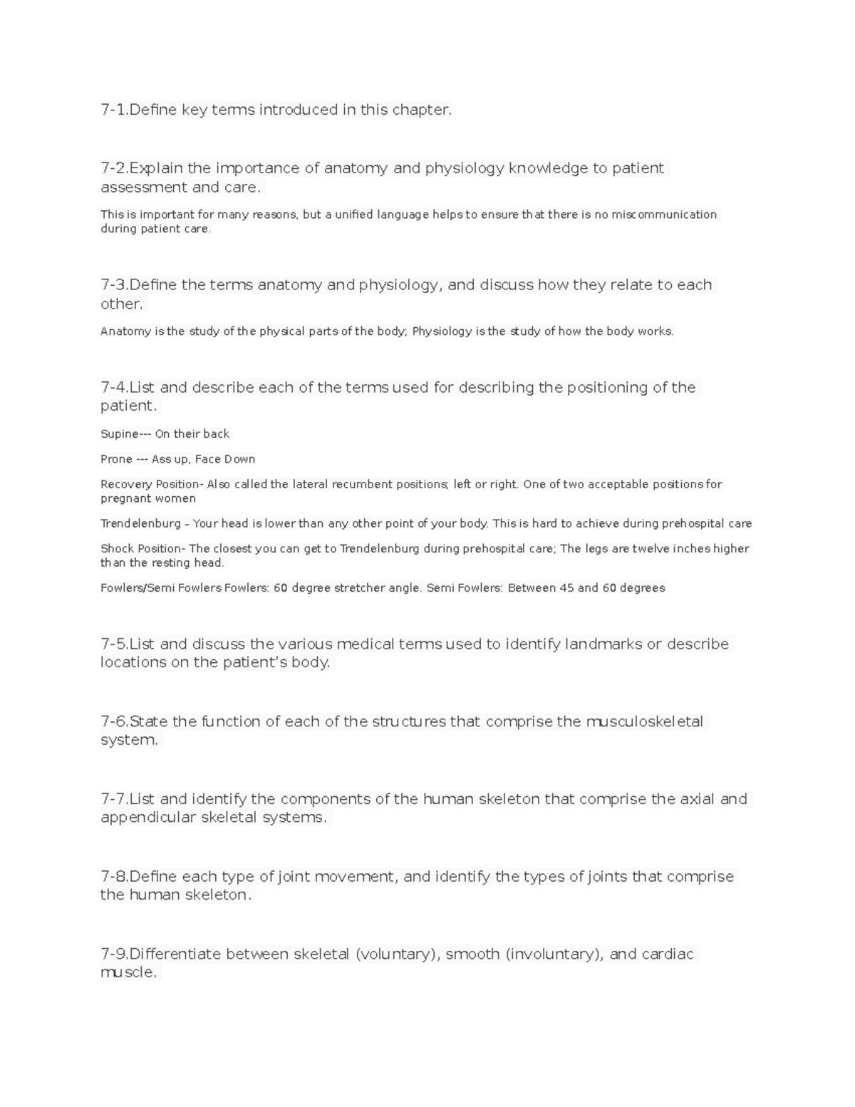 Chapter 7 review - 7-1 key terms introduced in this chapter. 7-2 the ...