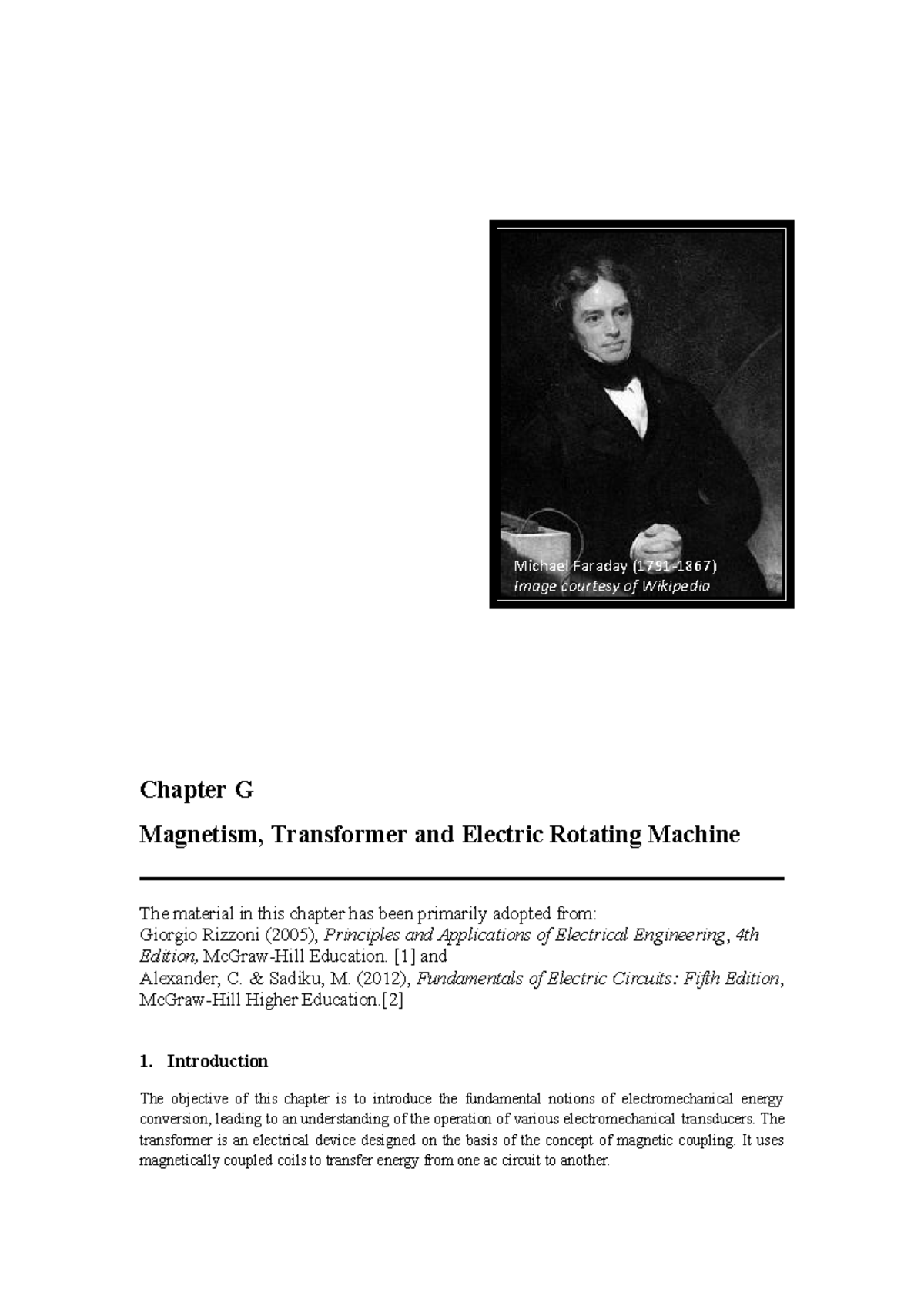 ENSC2003-Chapter-G - Lecturer: Lu Jin - Michael Faraday (1791-1867 ...