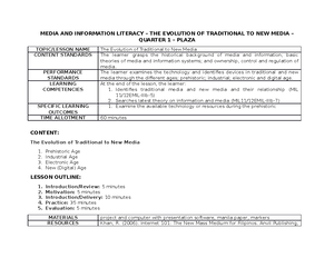 Pdfcoffee - senior - MEDIA AND INFORMATION LITERACY Module 1 Content/s ...