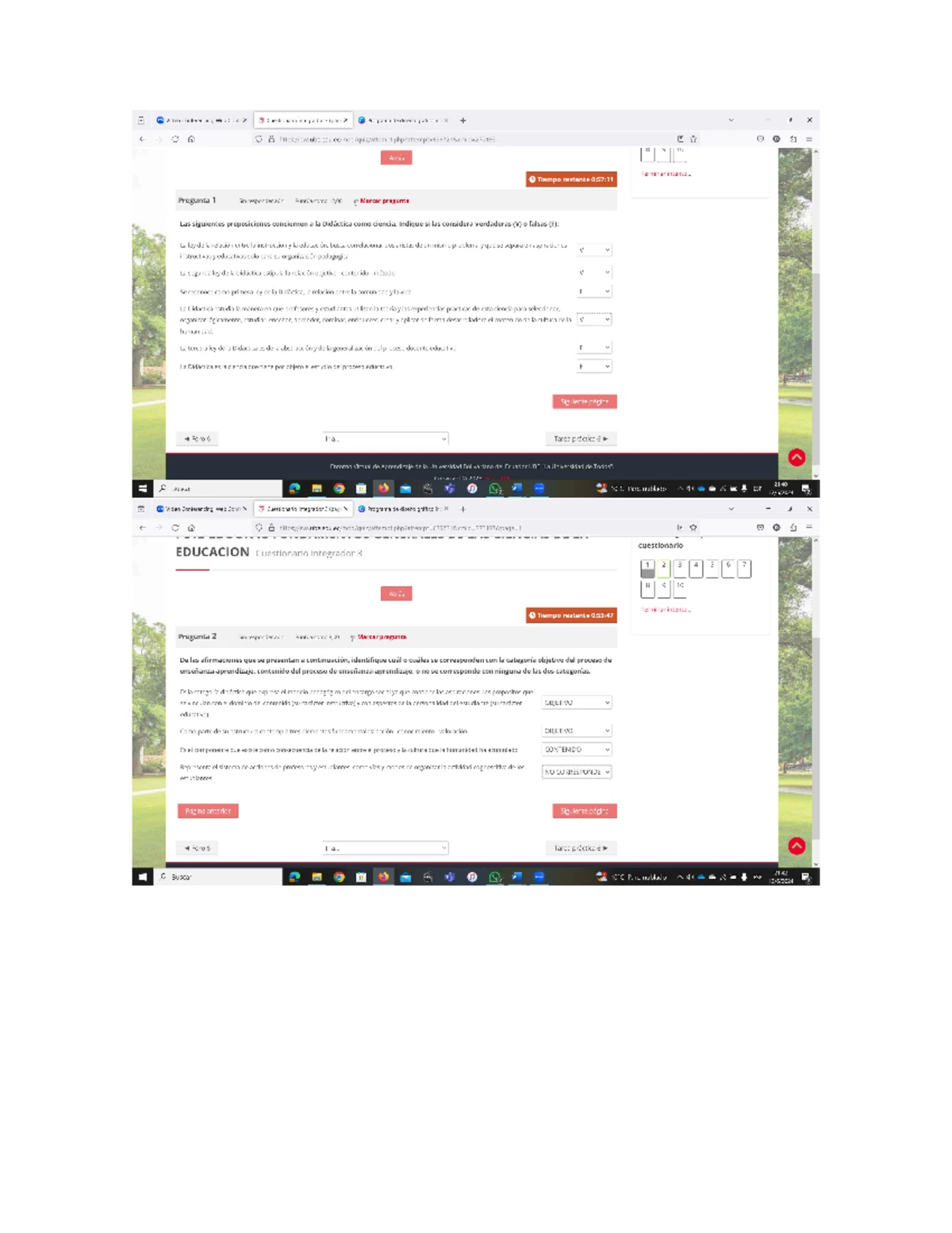 Cuestionario Integrador 1 - Respuestas y Análisis Educativo - Studocu