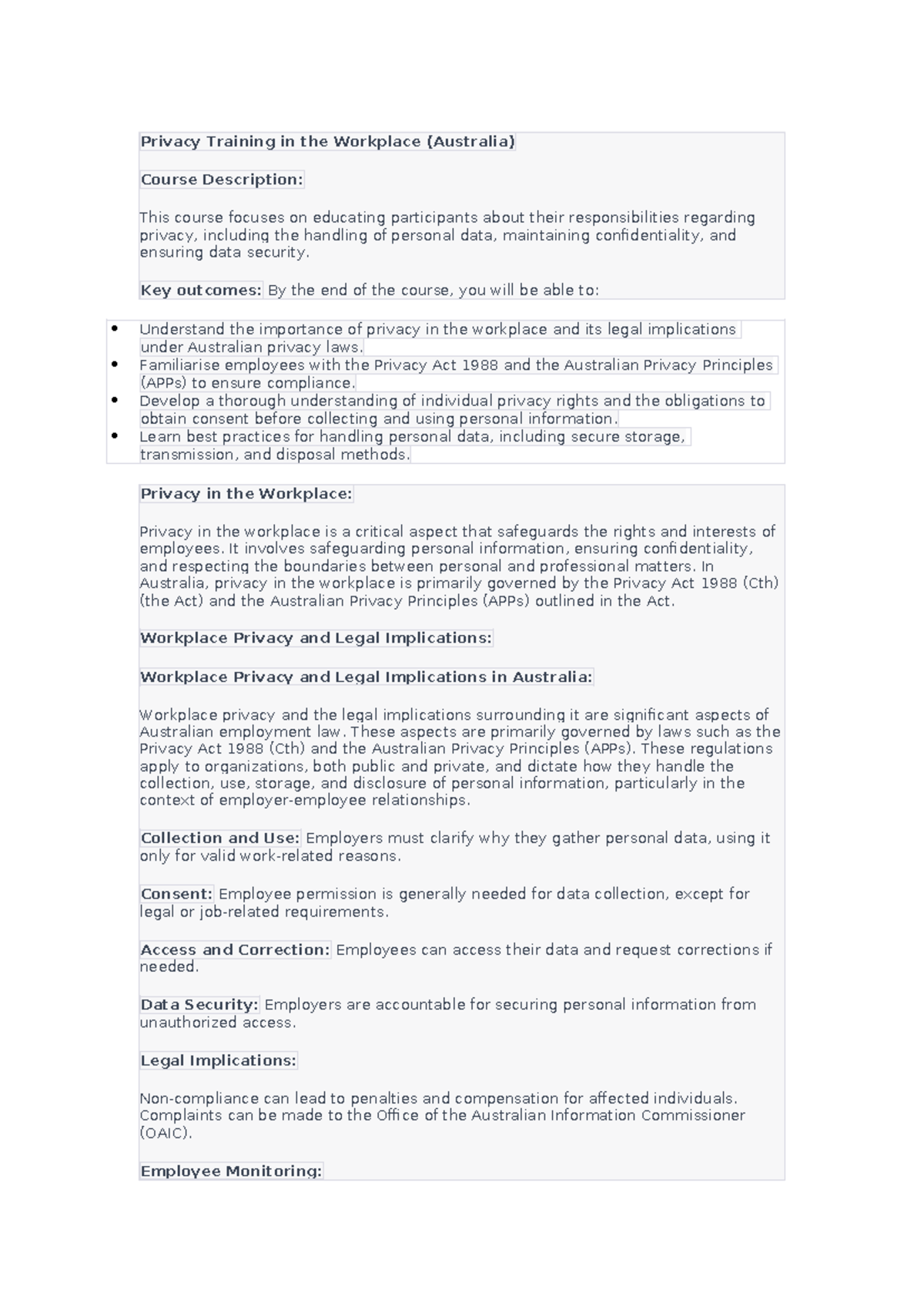 Privacy Training Workplace - Privacy Training in the Workplace ...