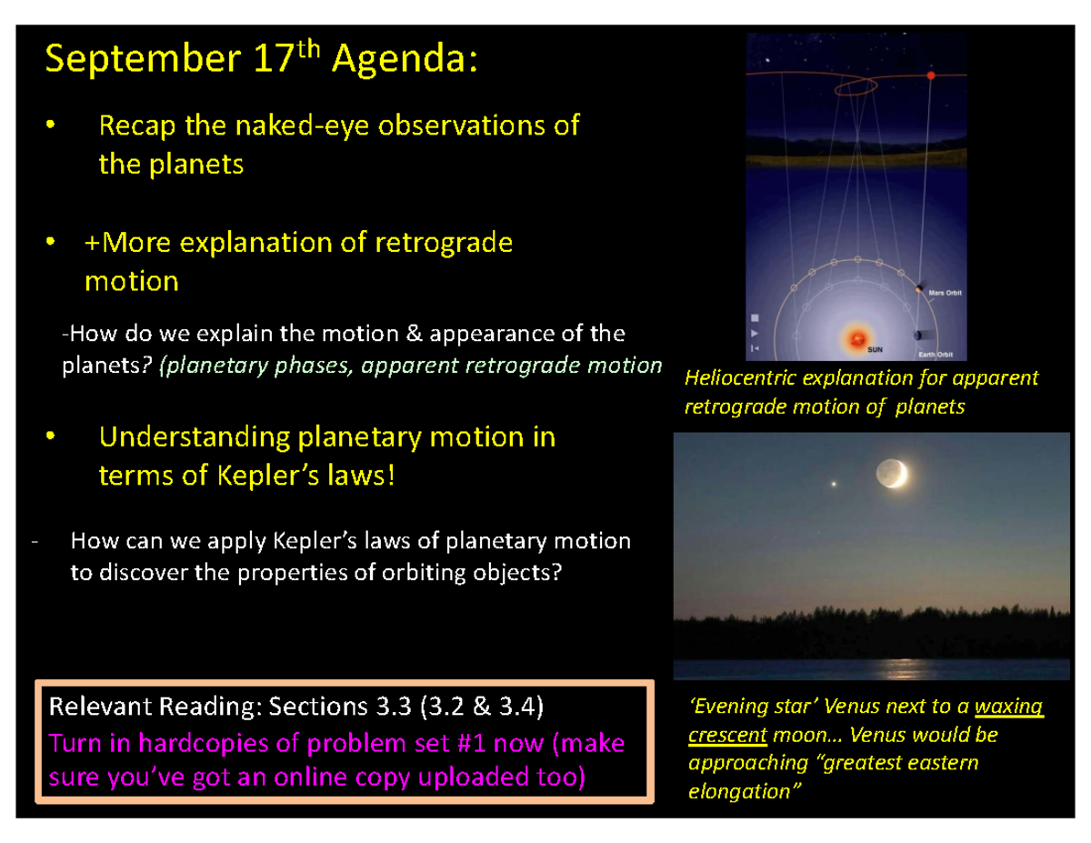 Understanding Planetary Motion and Kepler's Laws - PHYS115 Lecture ...