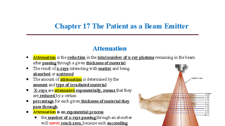 Notes on Chapter 17: The Patient as a Beam Emitter (Radiography) - Studocu