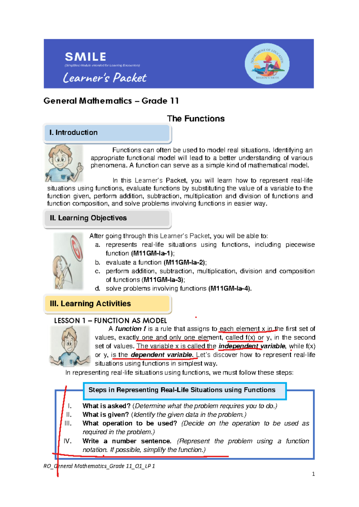 **Lesson 1: Understanding Functions in GM 11 Q1** - Studocu