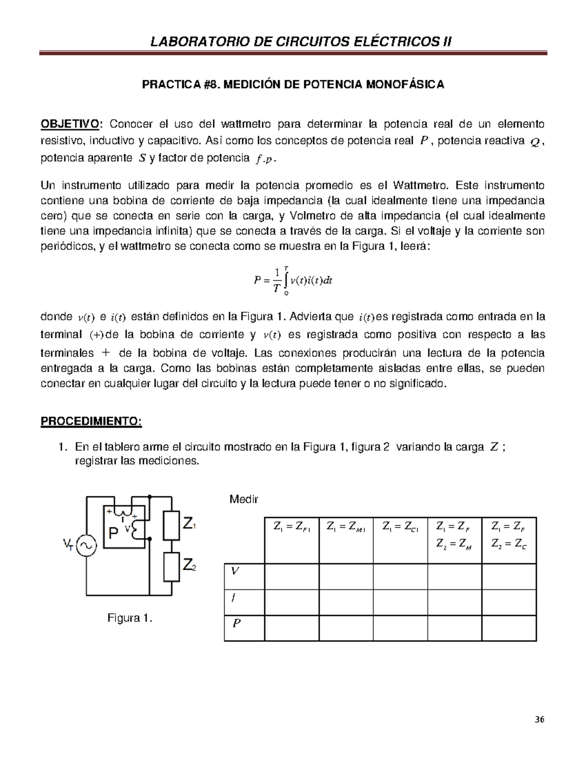 P8 LCE2 - Practica para imprimir - LABORATORIO DE CIRCUITOS ELÉCTRICOS ...