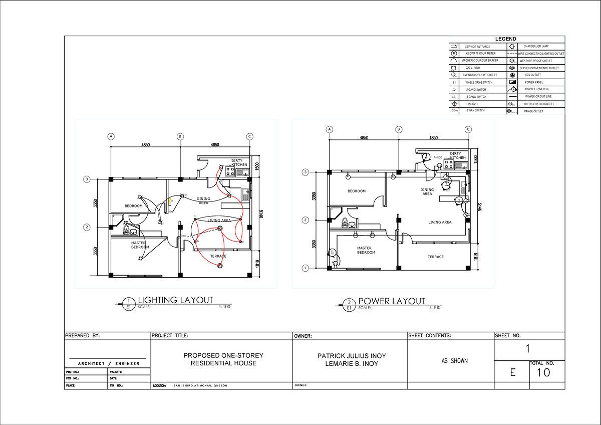 EE1 - Floor Plan for Proposed One-Storey Residential House - Studocu