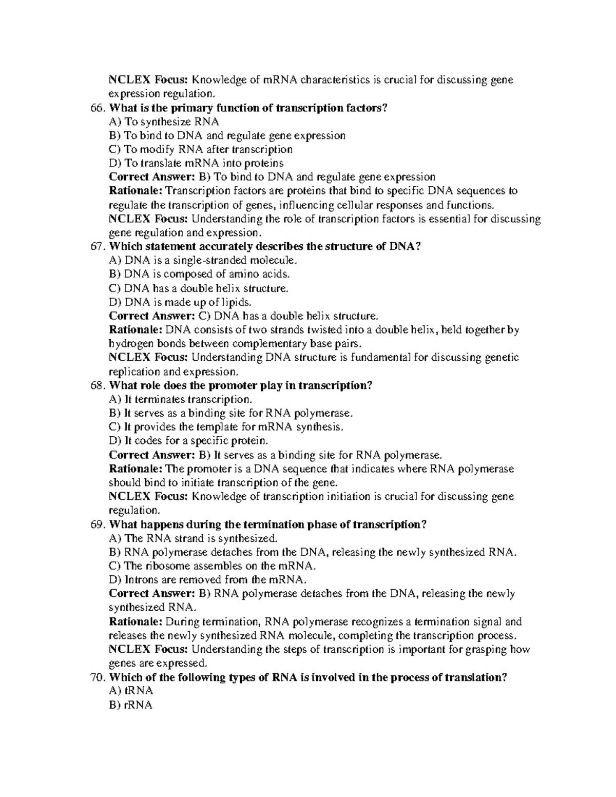 NCLEX Focus: Key Concepts in Gene Expression & Transcription Regulation ...