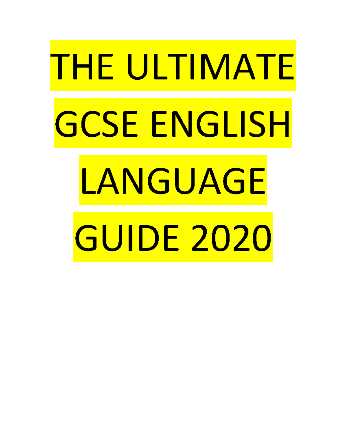 AQA GCSE English Language Exam Guide 2020: Key Strategies & Tips - Studocu