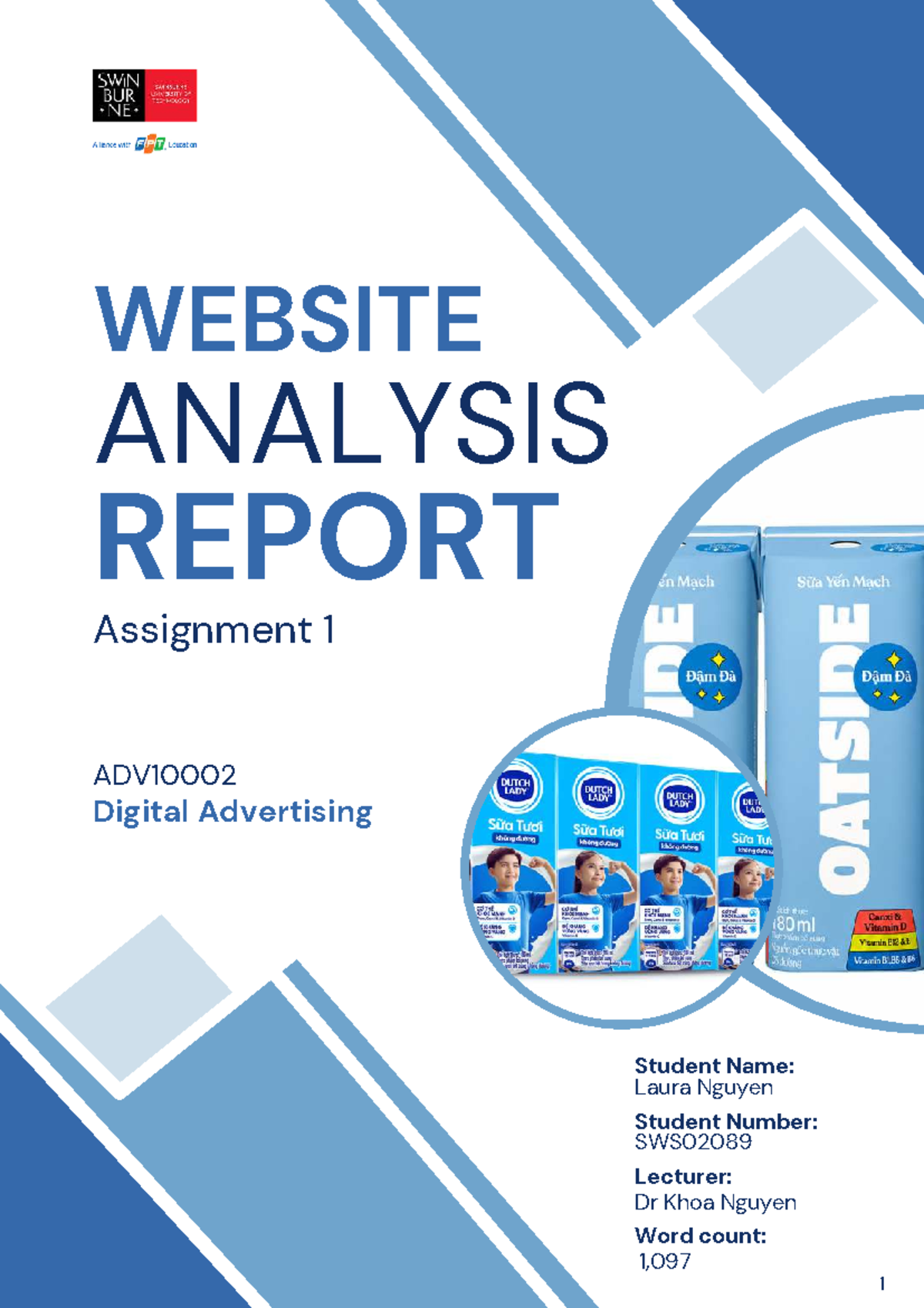 SWS02089 - Assignment 1: Website Analysis Report on Digital Advertising ...