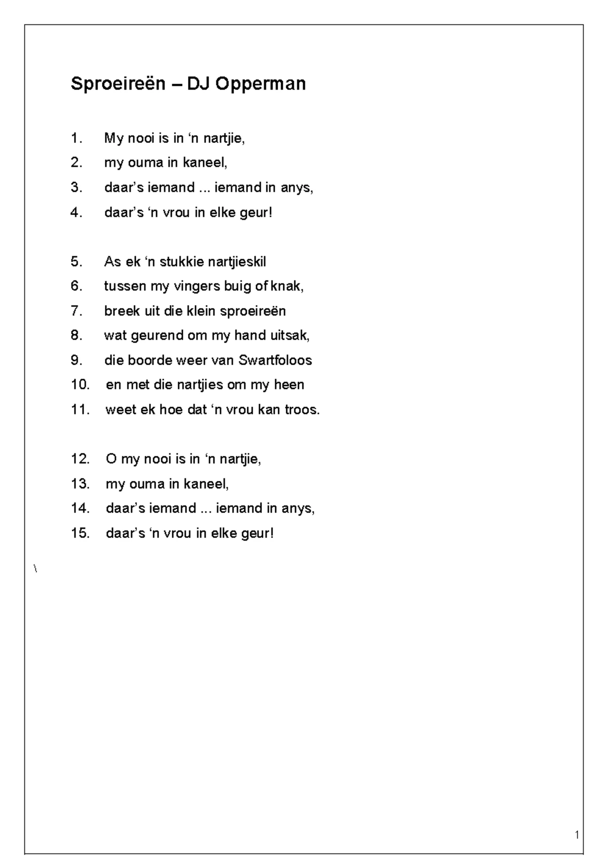 FET - Analise van "Die dans van die reën" en verwante vrae - Studocu