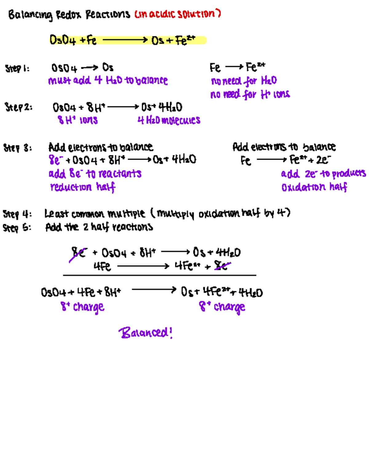 Chem271 How To Balance Redox in Acidic and Basic Solutions ...
