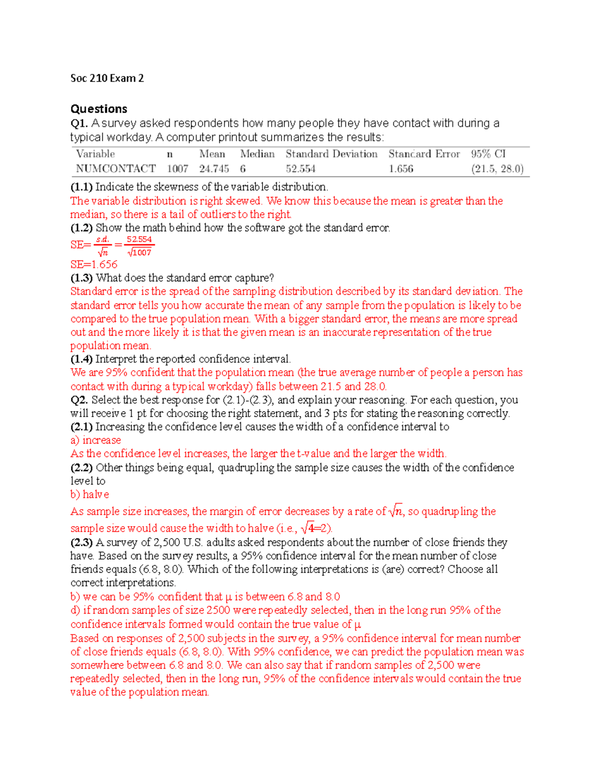 Soc 210 Exam 2 - Open Note Study Guide & Key Concepts Review - Studocu