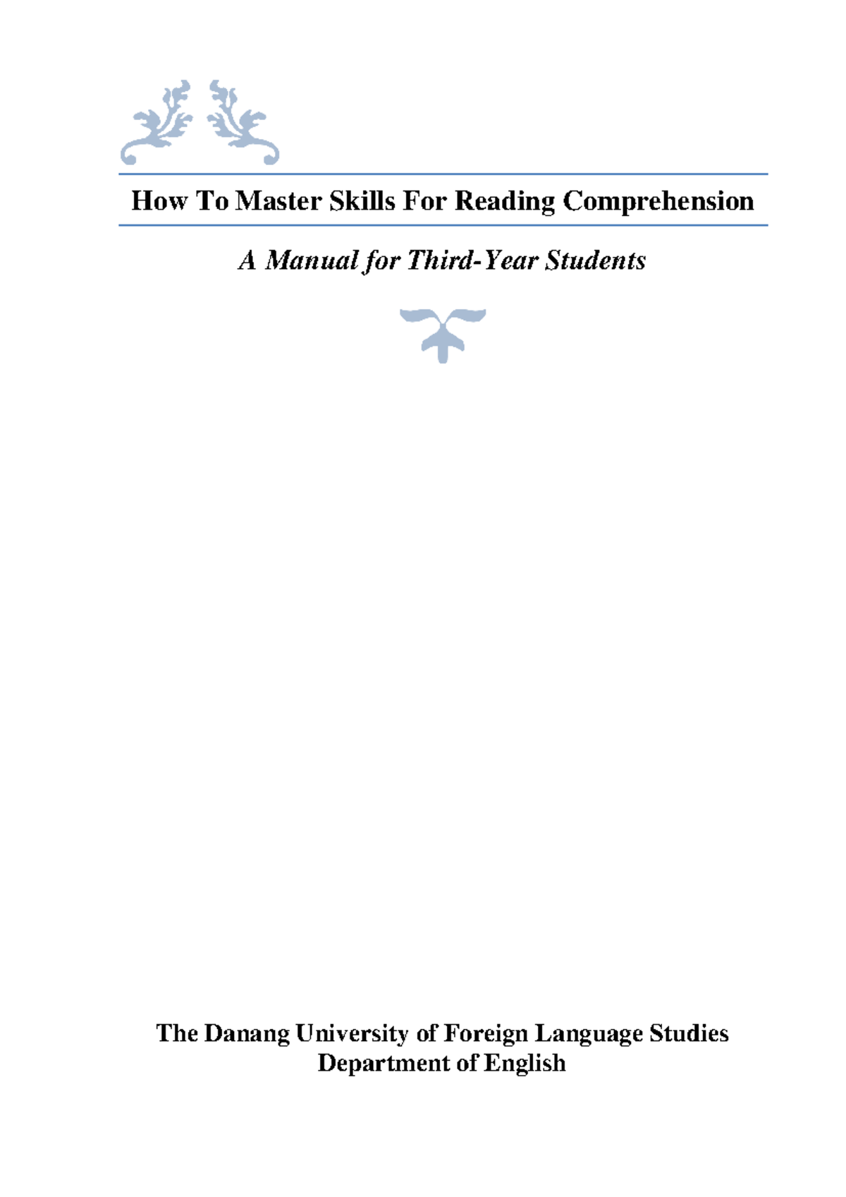Mastering Reading Comprehension Skills: A Guide for Students (ENG 2 ...