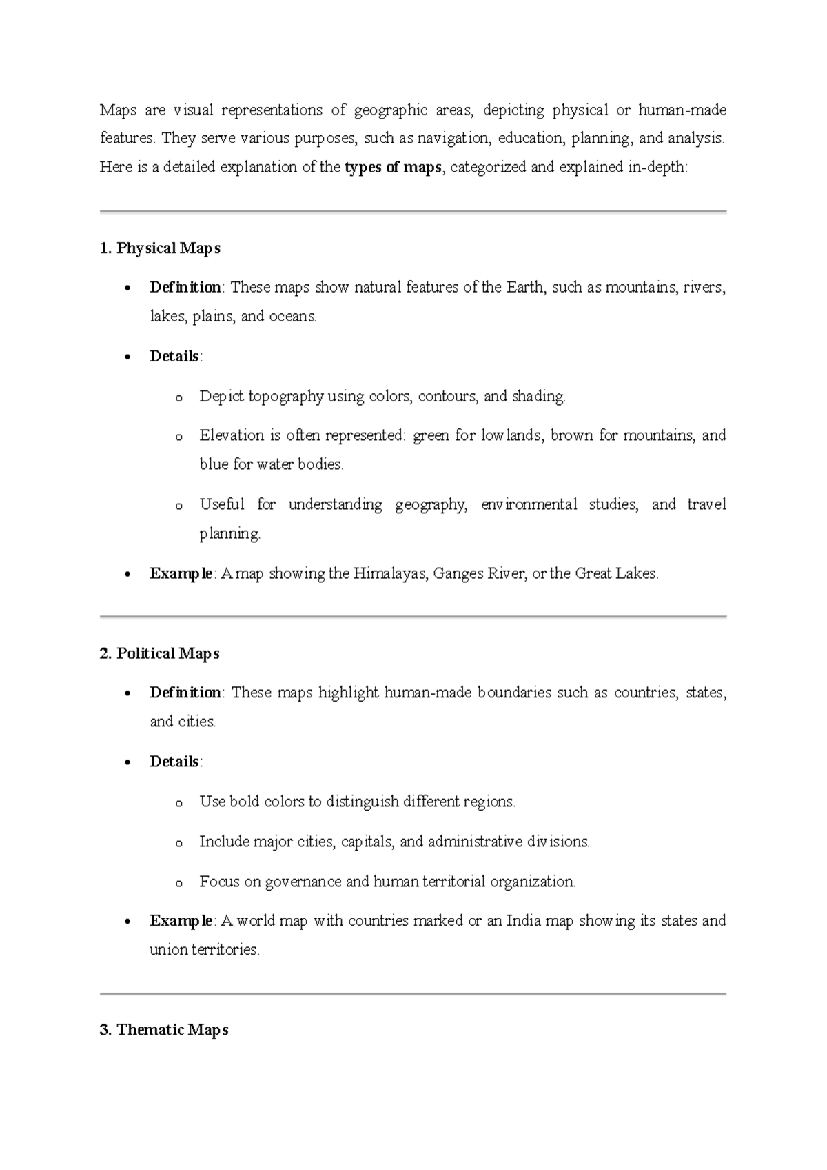 Types Of Maps - Not - Maps are visual representations of geographic ...