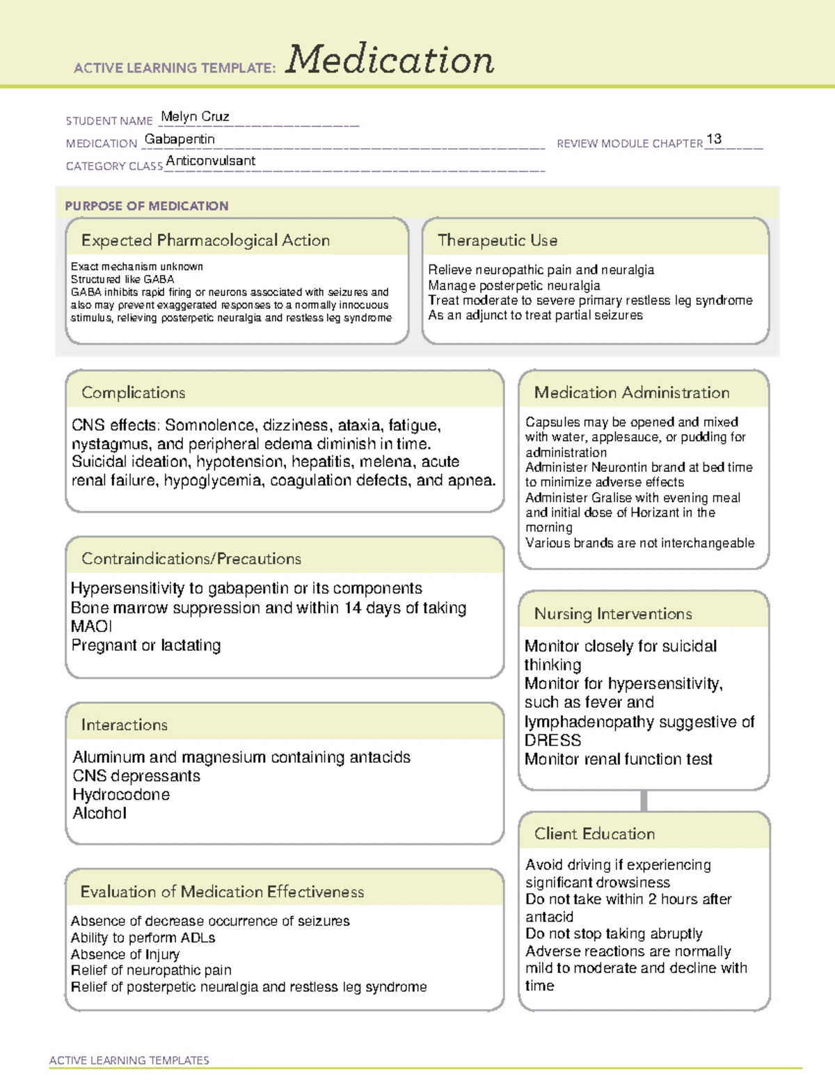 Delirium - ATI templates and testing material. - ACTIVE LEARNING ...