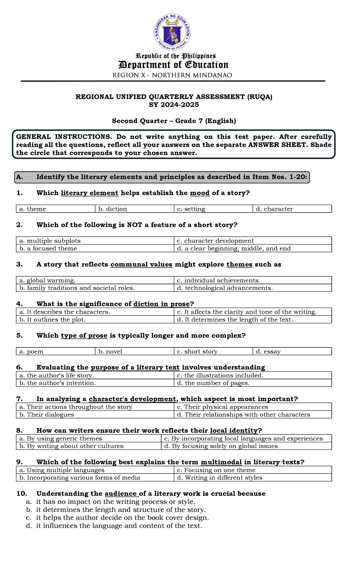 English 7 Q2 Final COPY - useful material - REGIONAL UNIFIED QUARTERLY ...