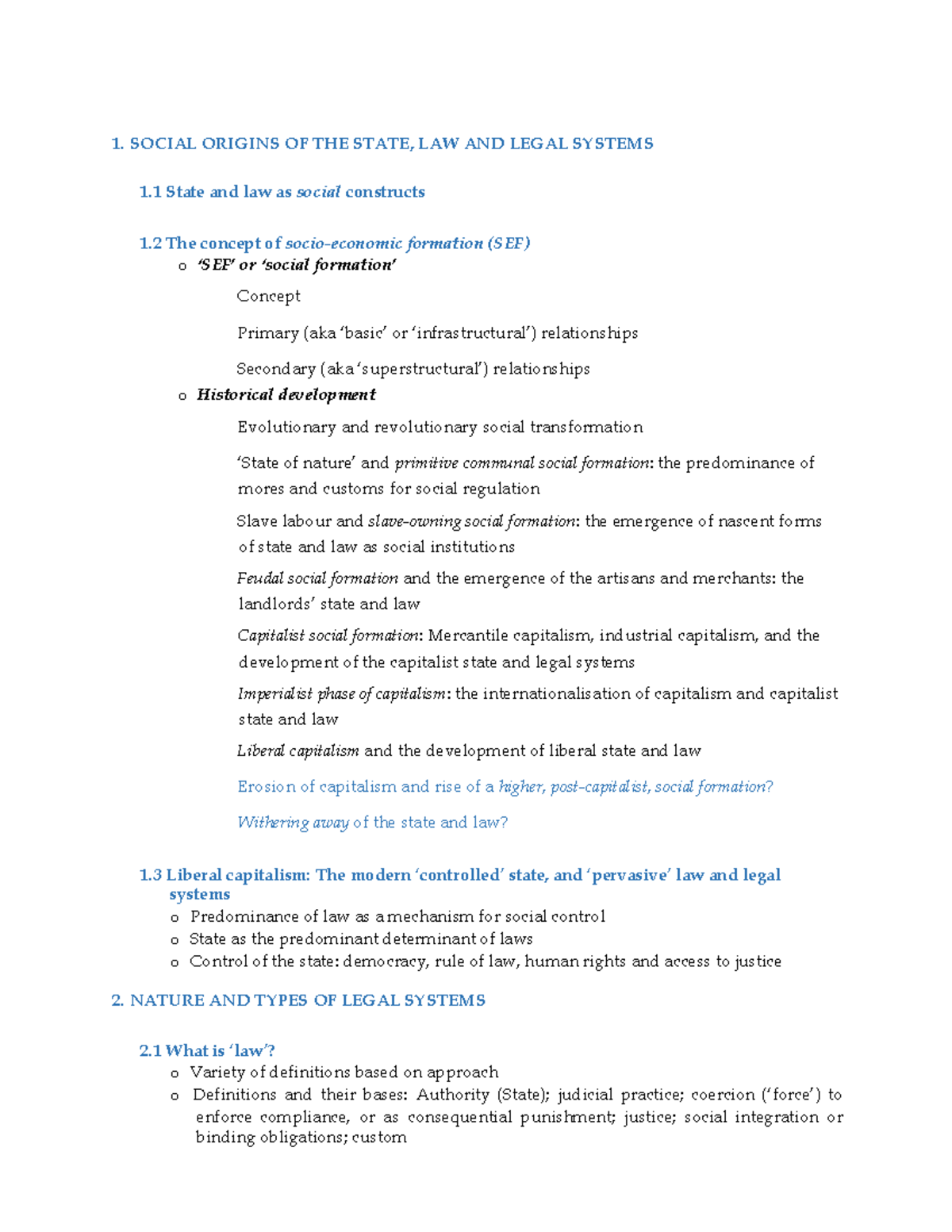 LL.B. Legal Systems and Legal Method Notes - Aluko LS LM Owiti - Studocu