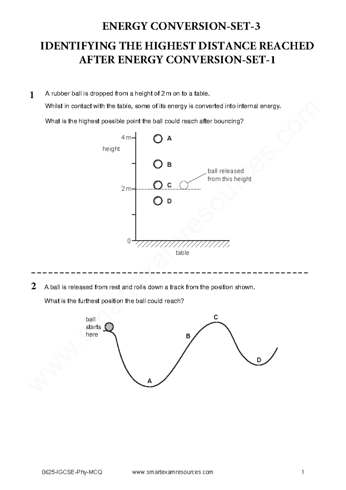 Energy Analysis of a Bouncing Ball - Energy 1 - Studocu